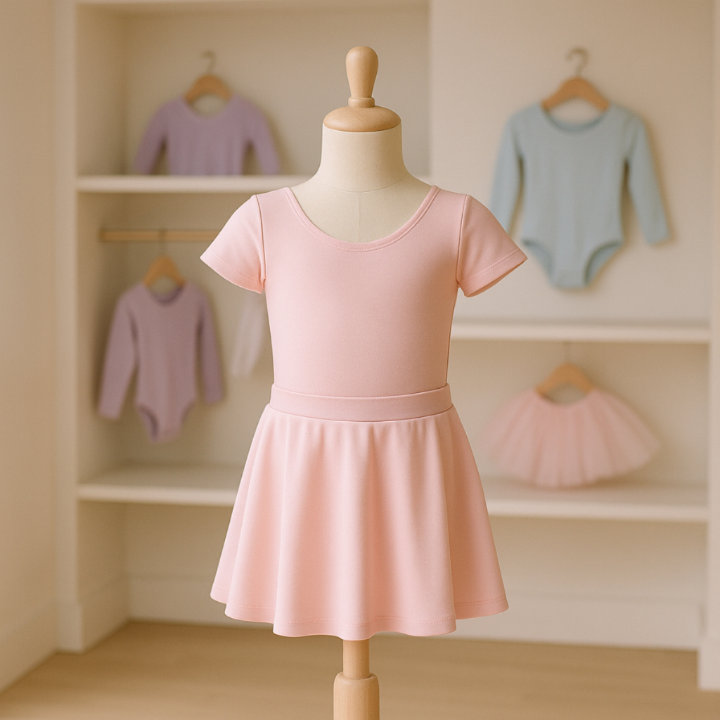 Collant Colan Body Ballet Balé Uniforme Manga Curta + Saia Cós (envio ...