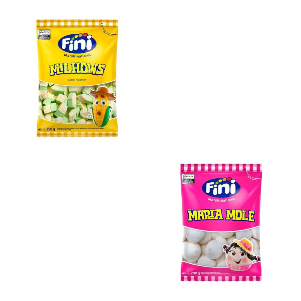 Marshmallows Fini Pamonha + Fini Maria Mole Festa Junina - Kit C/2 ...