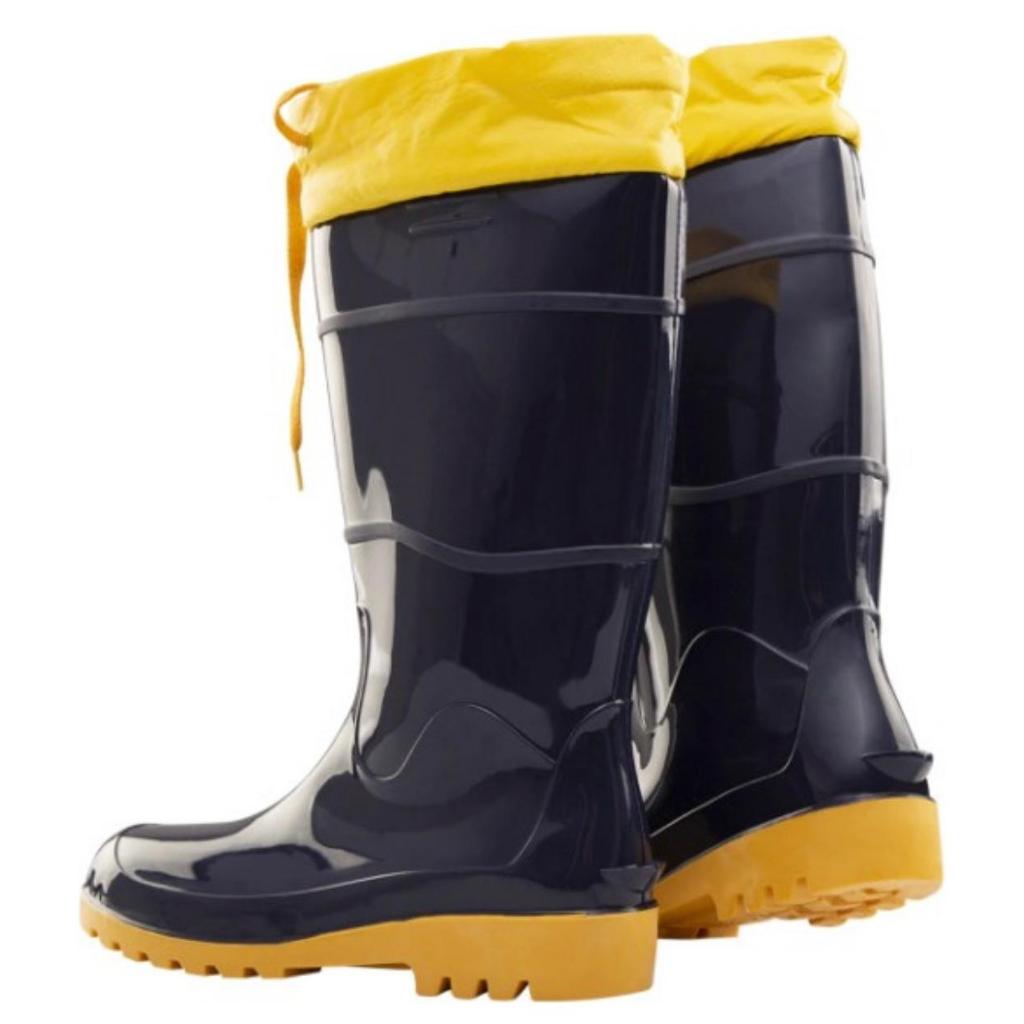 Bota Pvc Baspan Azul E Amarela Náutica | Shopee Brasil