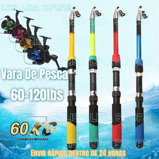 Vara De Pesca 60-120lbs Completa Com Molinete Linha Barato Robalo ...
