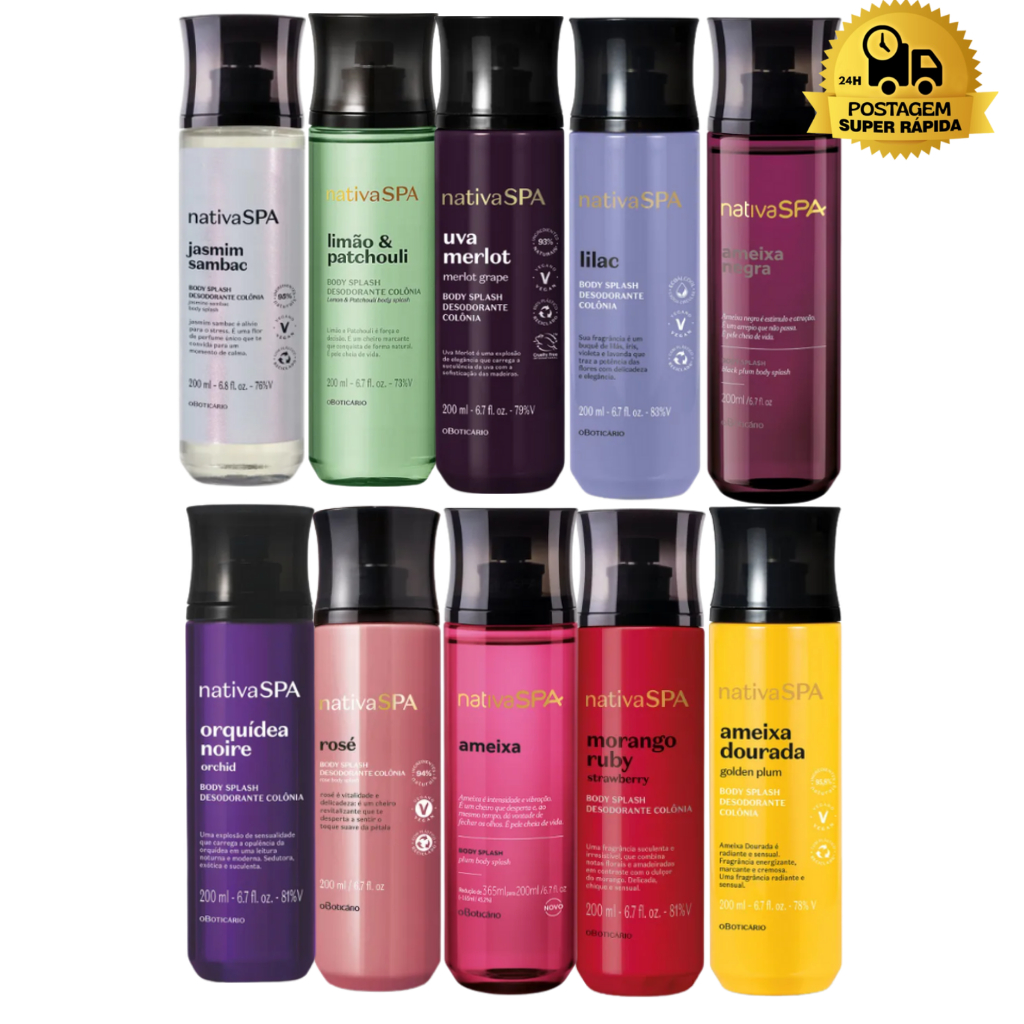 Nativa Spa Body Splash Colônia 200ml O Boticário | Shopee Brasil