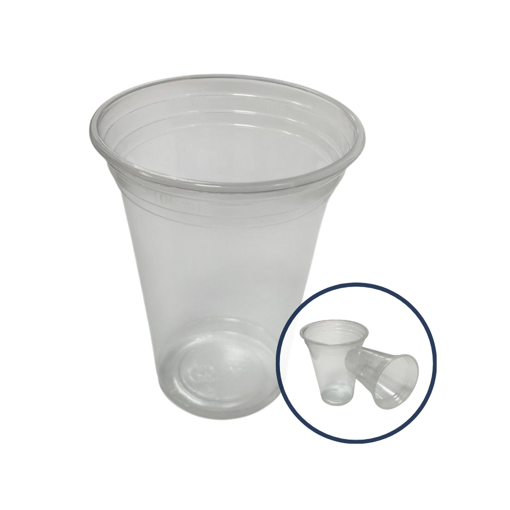 100 Copos Descartáveis de Plástico 300ml Liso Copozan Transparente Ideal P/ Bebidas Frias ...