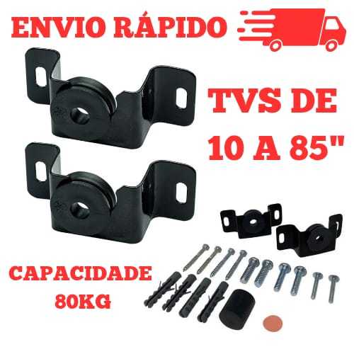 SUPORTE TV FIXO UNIVERSAL 10" A 85" - COMPACTO CAPACIDADE 80KG | Shopee Brasil