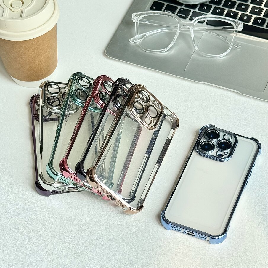 Capinha de Celular Borda Colorida Anti-Impacto para Samsung A04,A14,A24,A34,A54,A05,A15,A25,A35 ...