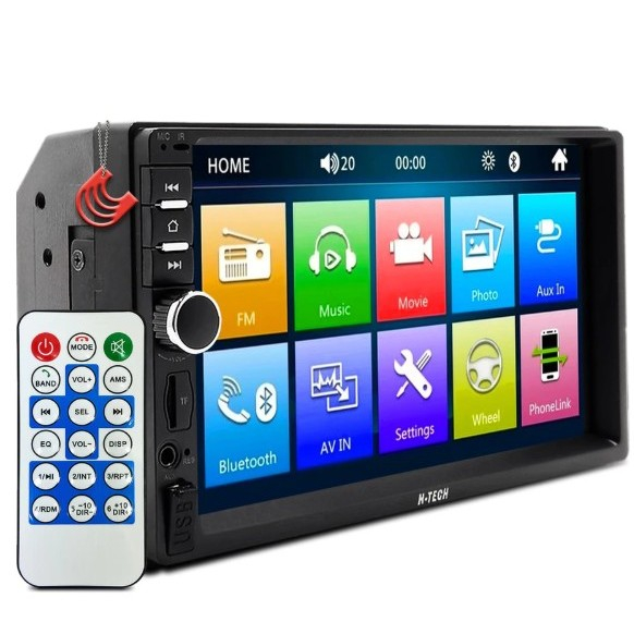 Central Multimídia Universal 2 Din Mp5 Espelhamento Android Ios Bluetooth Som Automotivo ...