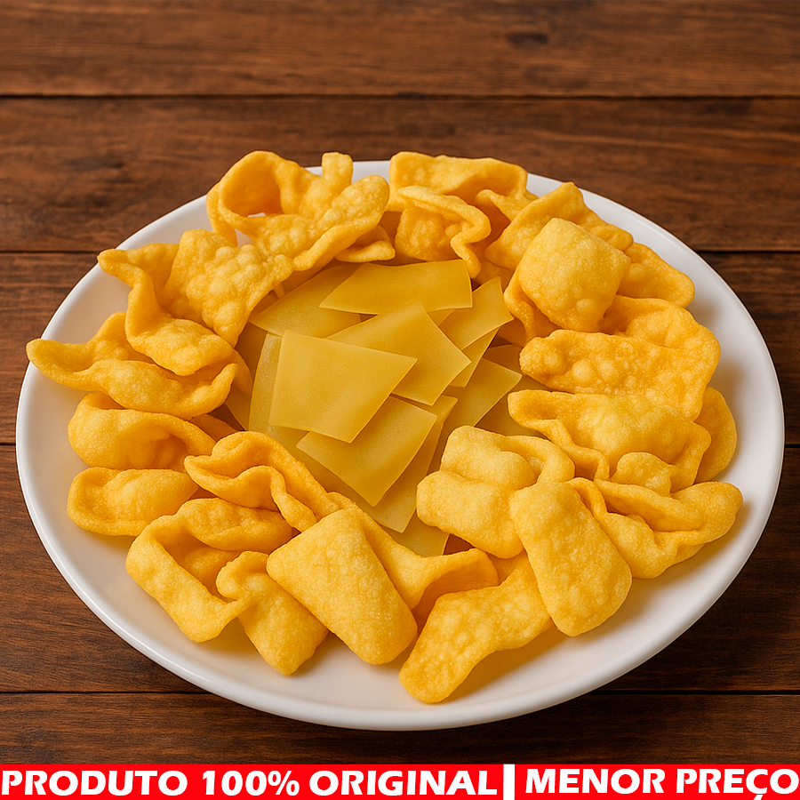 Pururuca Lisa Para Fritar 1kgs, Pallets De Trigo Aperitivo Saboroso Crocante Crua Envio Imediato ...