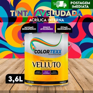 Tinta Acrilica 3,6L Veluto AntiMofo Parede Litros Escolha Cor Interno ...