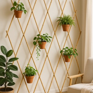 Treliça Gradil 60, 90 e 120cm Cerca Painel de Bambu para plantas ...