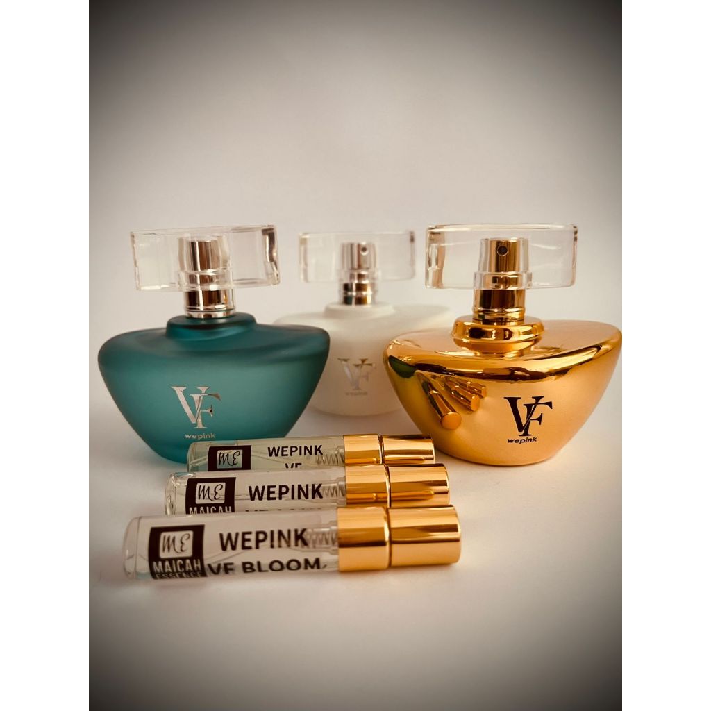 KIT 3 PERFUMES WEPINK VF AQUA VF BLOOM VF GOLDEN FEMININO WE PINK 2ML ...