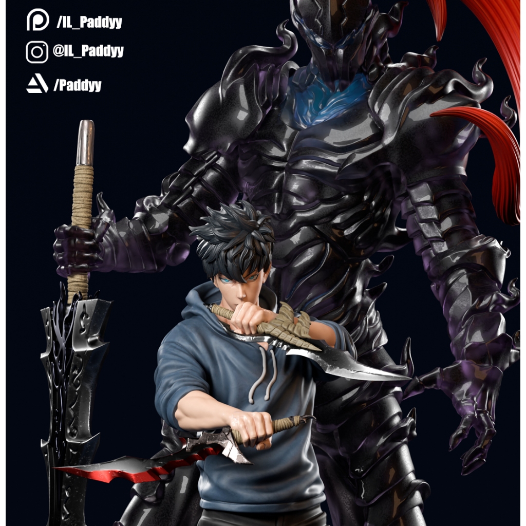 Sung Jin-Woo & Igris - Solo Leveling Action figure 3D | Shopee Brasil