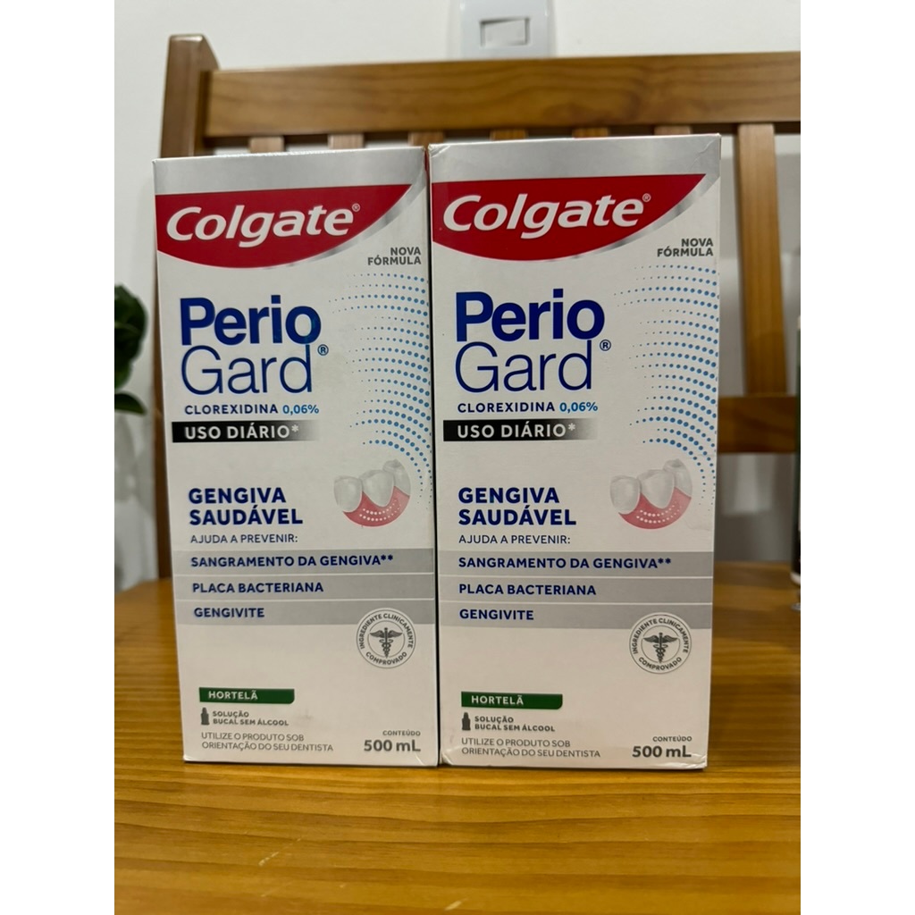 KIT 2 Colgate Enxaguante Bucal Periogard Uso Diário 500Ml cada | Shopee ...