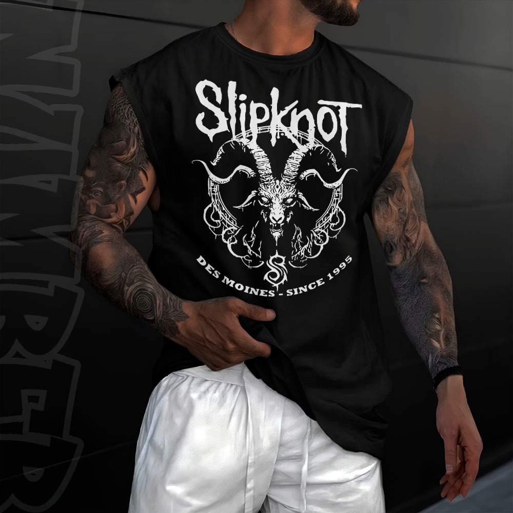 Camiseta regata machao oversized masculino banda de rock slipknot ...
