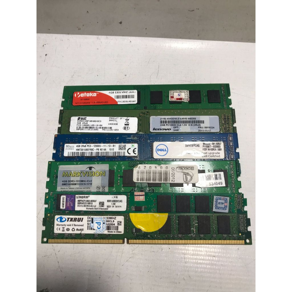 Memorias DDR1/DDR2/DDR3 para Desktop Frequências e Marcas Variadas ...