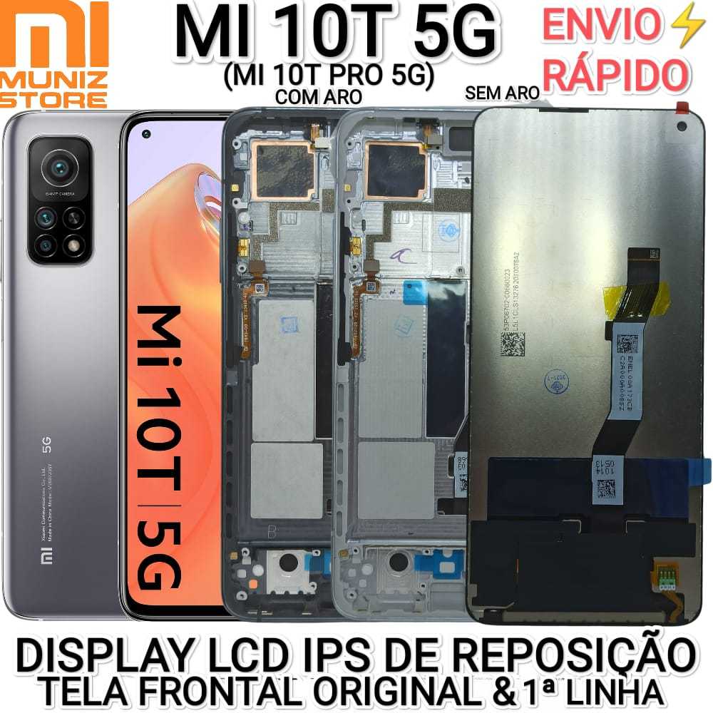 Display Tela Mi 10T/ 10T Pro 5G Nacional Ori/1°Linha LCD IPS Frontal ...