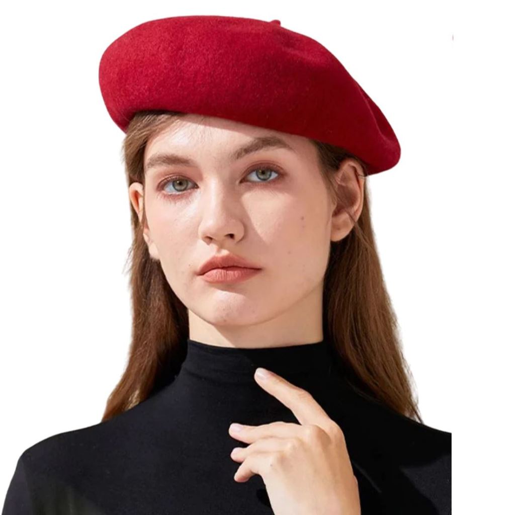 Boina Feminina Francesa Classica Chapéu Retro Vintage Feltro Moda ...