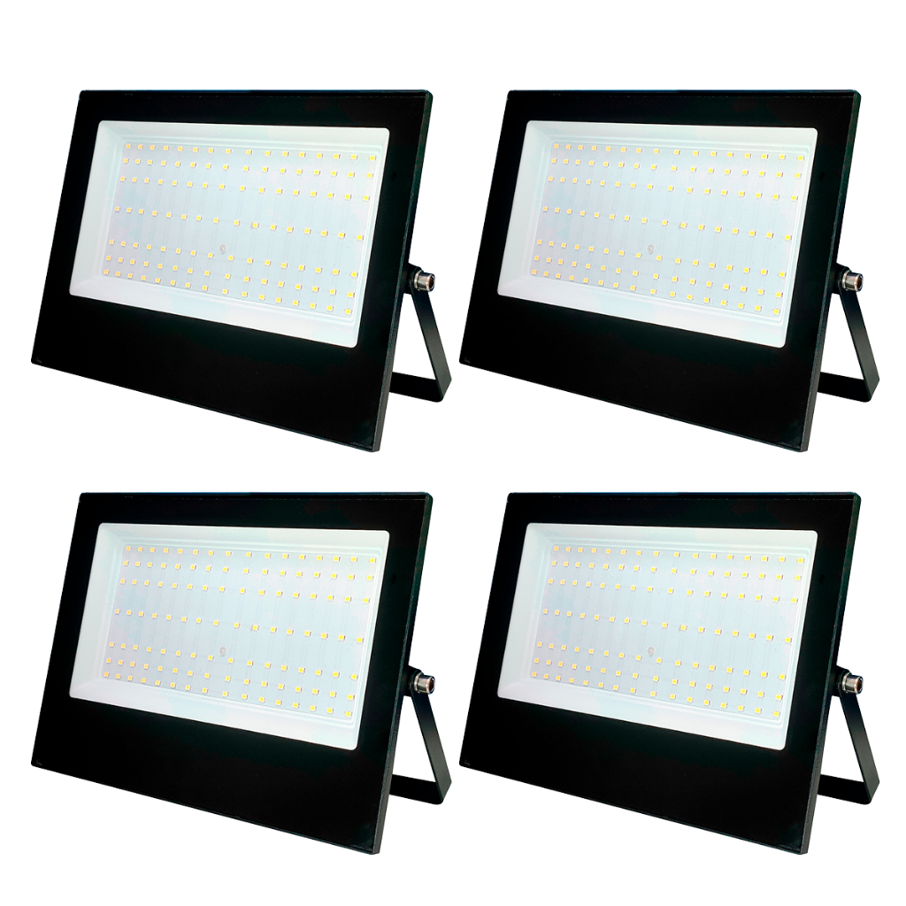 Kit 4 Refletor Led 200w 6500k Branco Frio 110v/220v Bivolt a prova d'água Alut Cod: ALUT000702-4 ...
