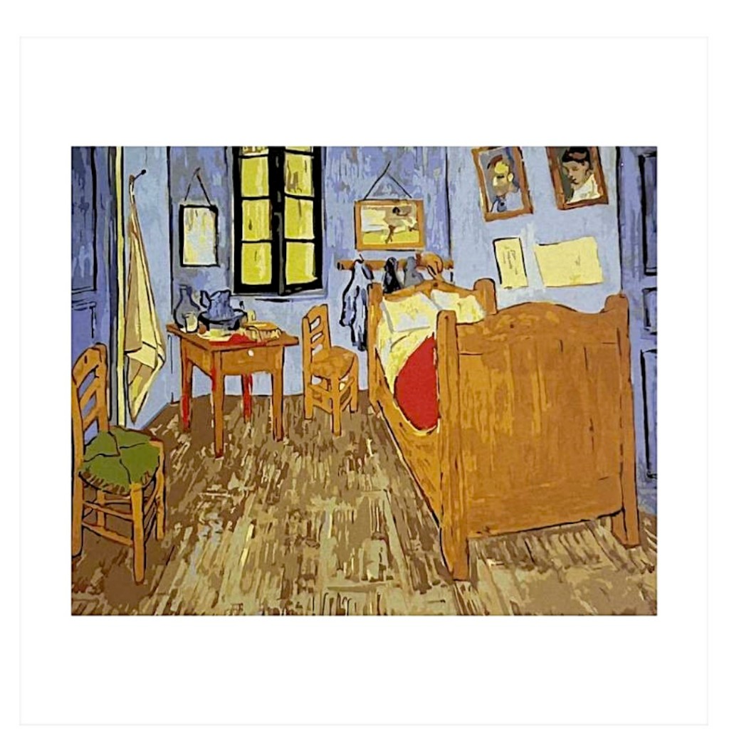 Tela Para Pintura Numerada 40x50 Van Gogh Arles riscada traçada ...