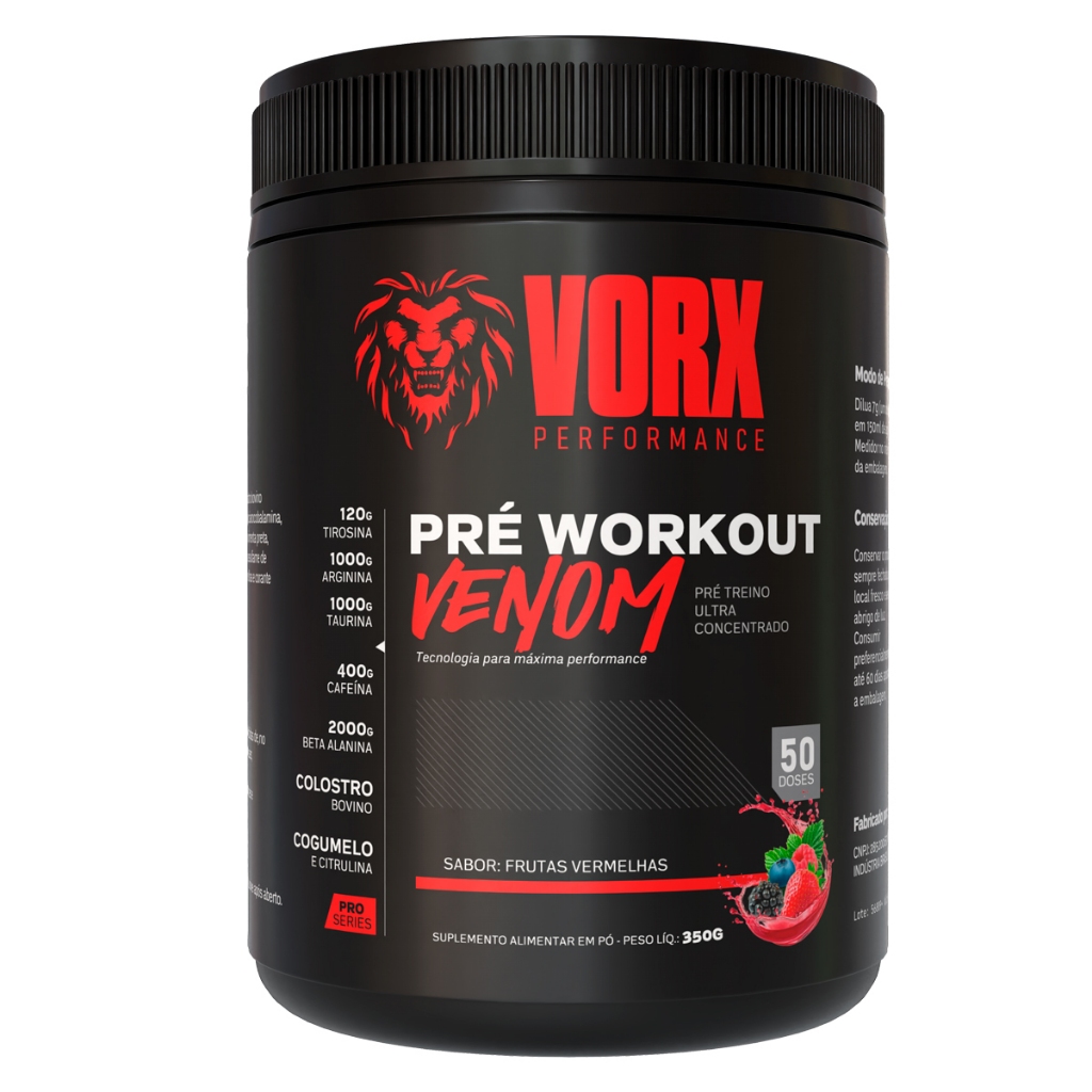 Pré Treino Venom Underground Pre Workout 350g Vorx - Igual Dark Lab ...