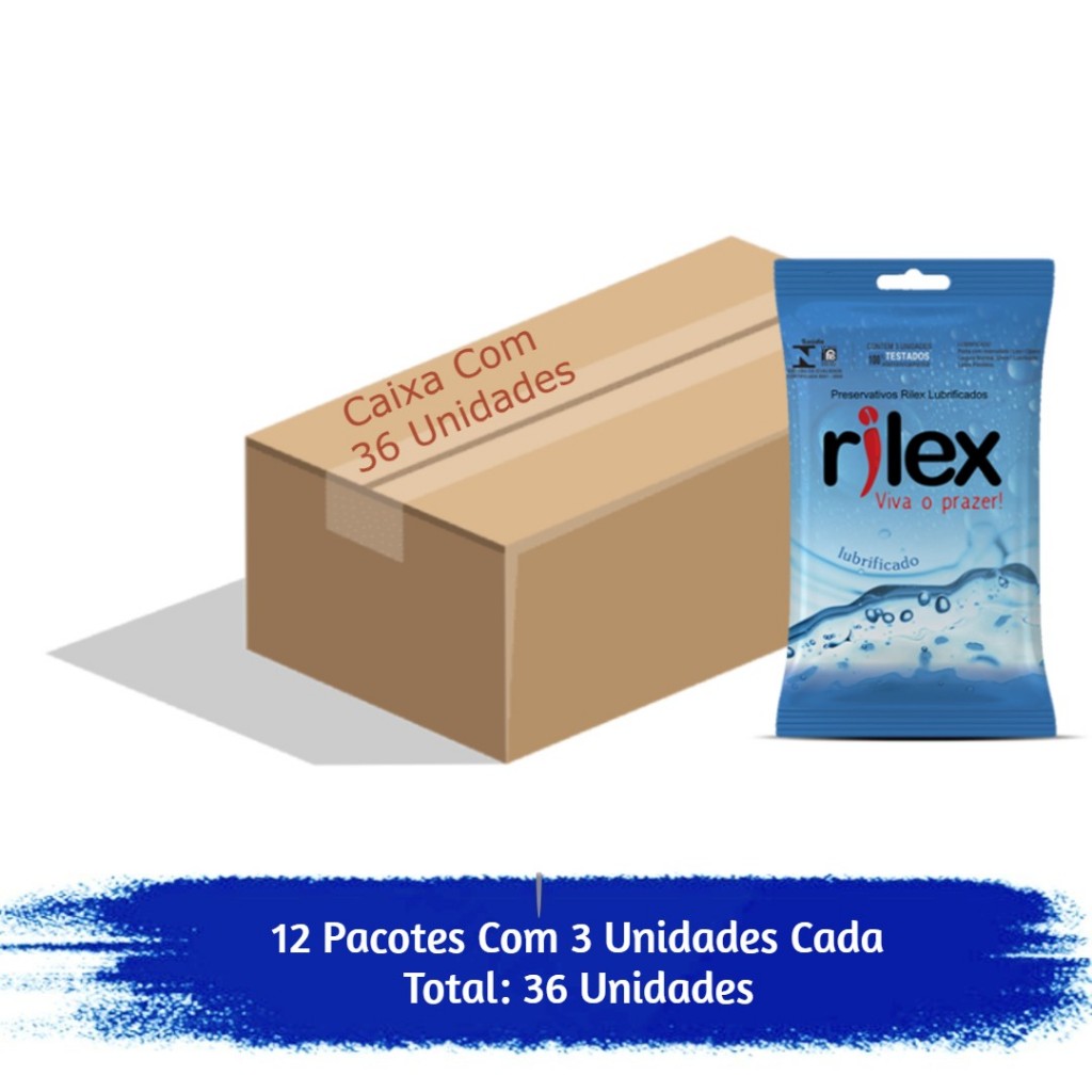 Preservativo Rilex Lubrificado Com 36 Unidades 12x3 | Shopee Brasil
