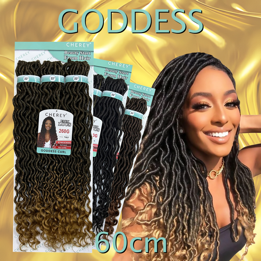 Cabelo Cherey Goddess Curl Faux Locs 60cm Cachos Nas Pontas | Shopee Brasil
