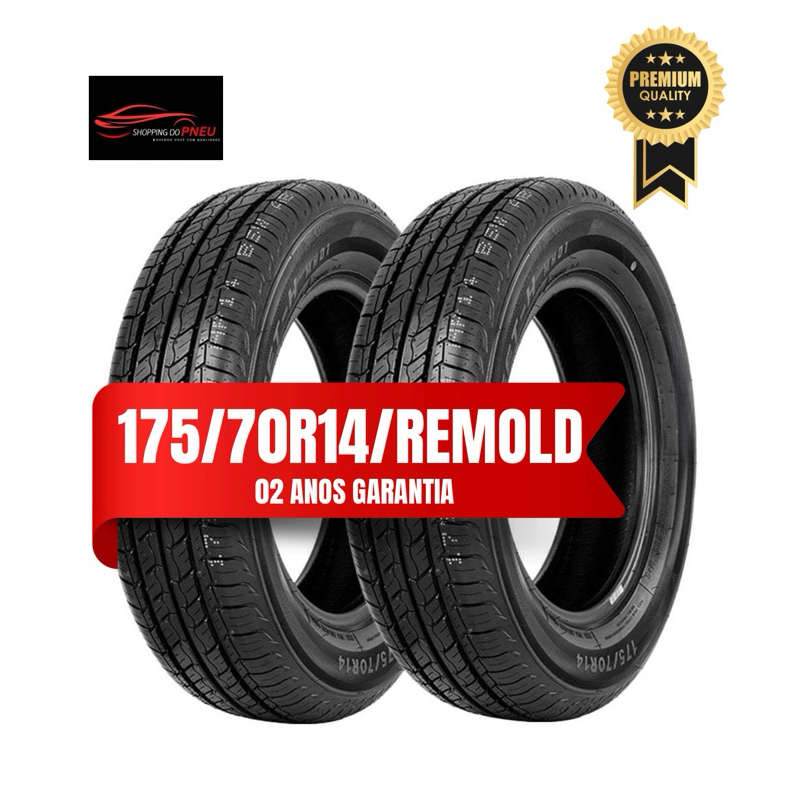 Pneu Aro 14 - 175/70R14 82H Nacional Linha Premium original Quality Pneu Remold | Shopee Brasil