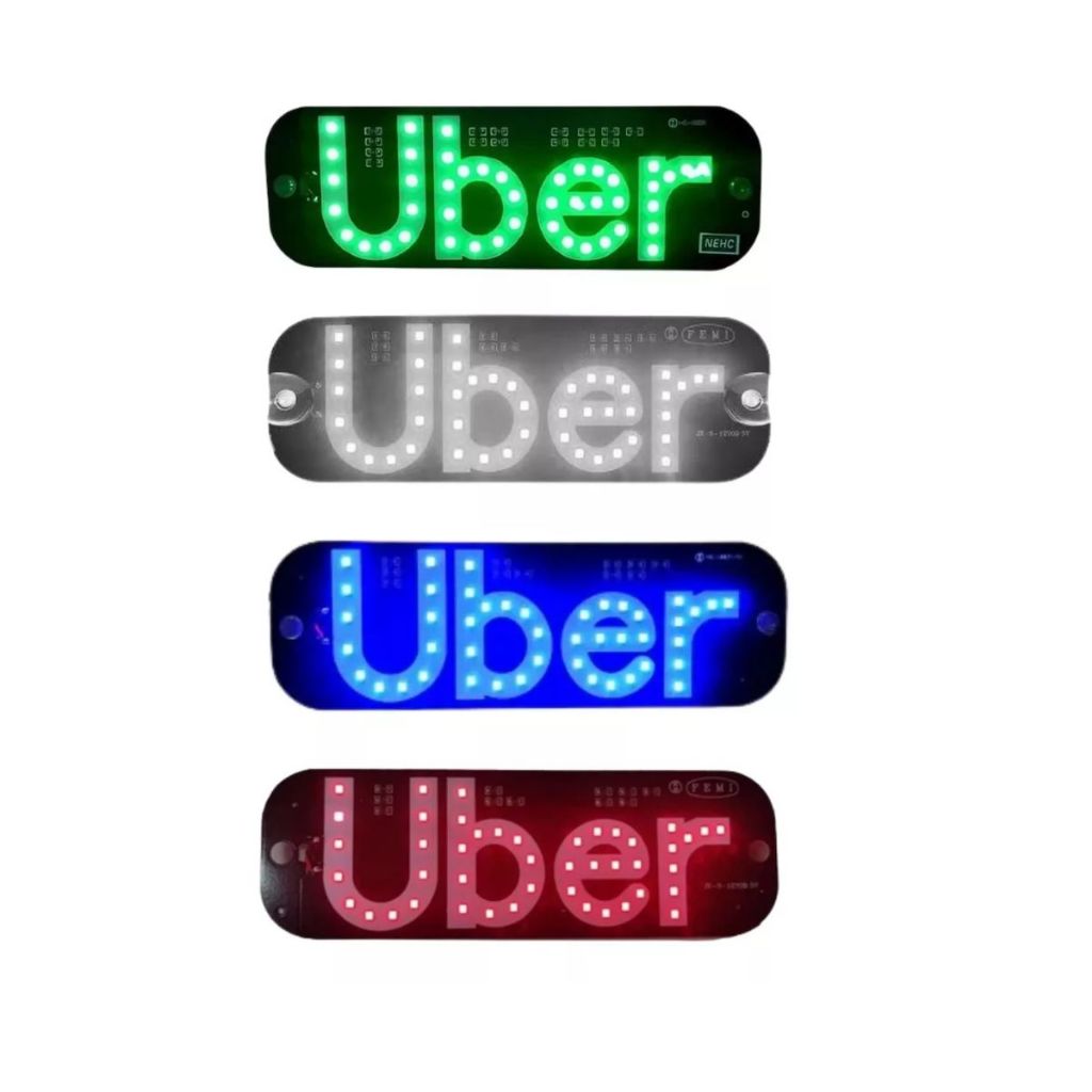 Placa Led Para Carro Motorista De Aplicativo | Shopee Brasil