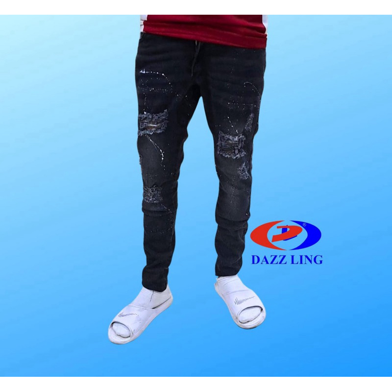 Calça Jogador DazzLing com Elastano Rasgada | Shopee Brasil