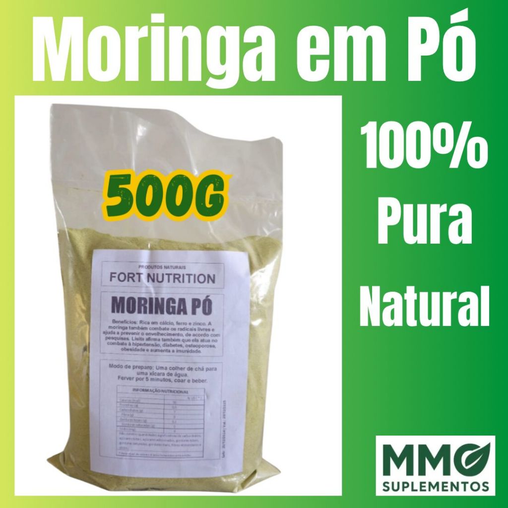 Chá Moringa em Pó - Pura - Natural - 500g ou 1kg | Shopee Brasil