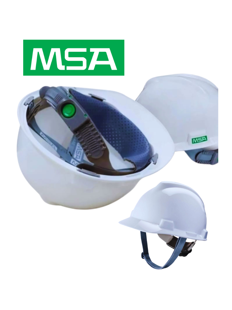 Capacete De Segurança Msa Com Carneira E Jugular Push Key Aba Frontal V ...