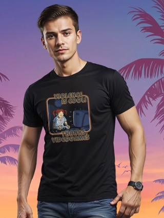 Camiseta GTA 6 VI Violence Is Cool Thanks Video Games Gamer Masculino ...