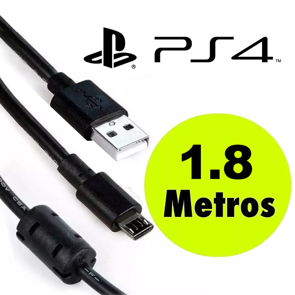 CABO USB X V8 (MICRO USB) PARA PS4 - 1.8 METROS | Shopee Brasil