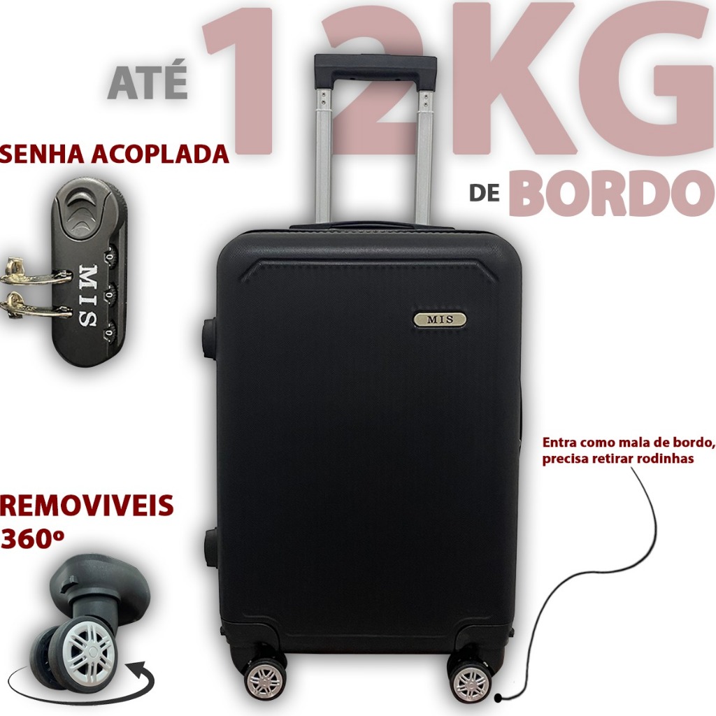 Mala De Viagem De Bordo 8KG - 9KG - 10KG - 12KG - 15KG - 18KG Roda ...