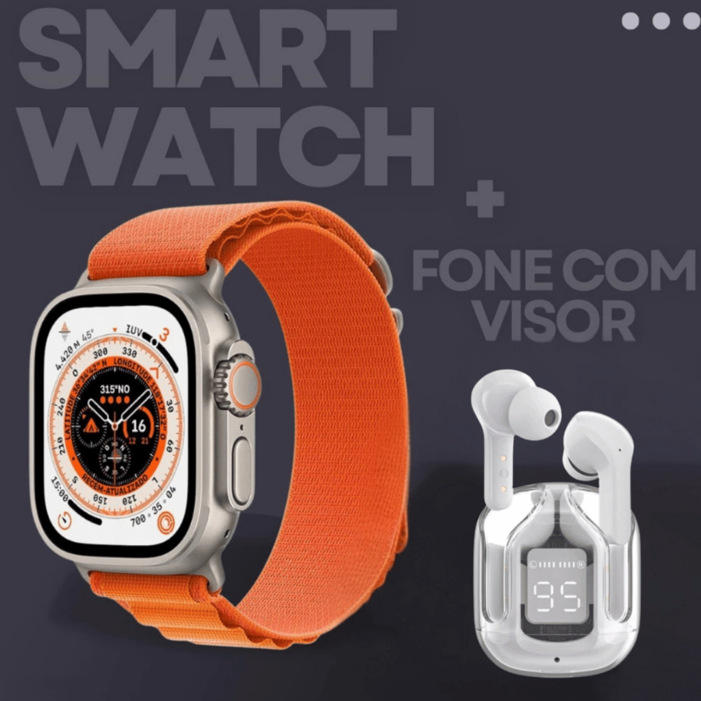 Smartwatch Wearfit S8 Ultra Relogio com 2 Pulseiras Bluetooth Amoled ...