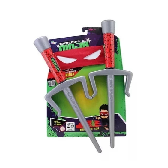 Kit Ninja Combate 02 Adagas e Mascara Ninja | Shopee Brasil