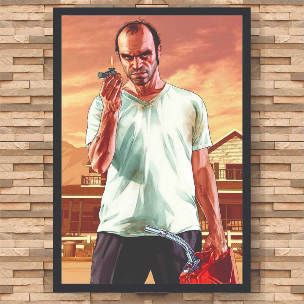 Quadro Decorativo GTA San Andreas Capa Game Grand Thief Auto Gamer Nerd ...