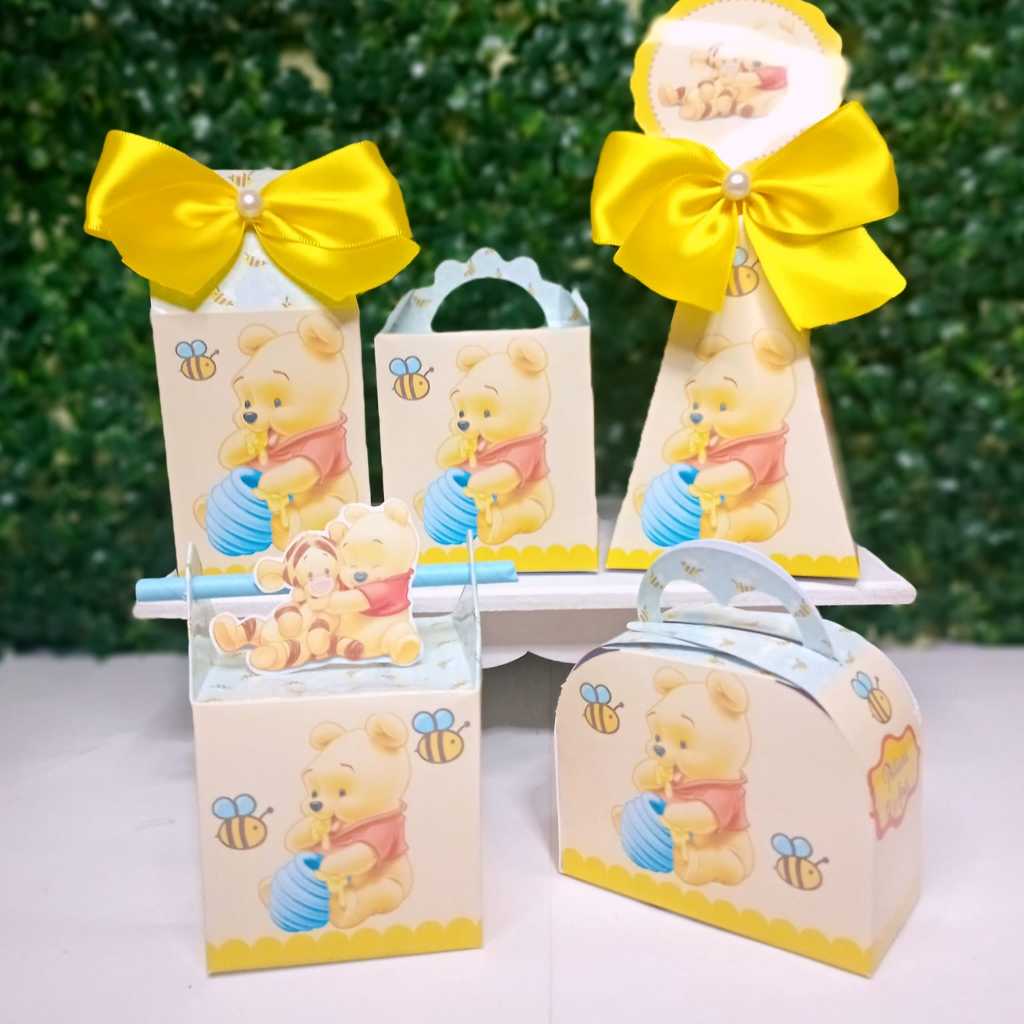 Kit Personalizado Ursinho Puu Lembrancinha Festa infantil | Shopee Brasil