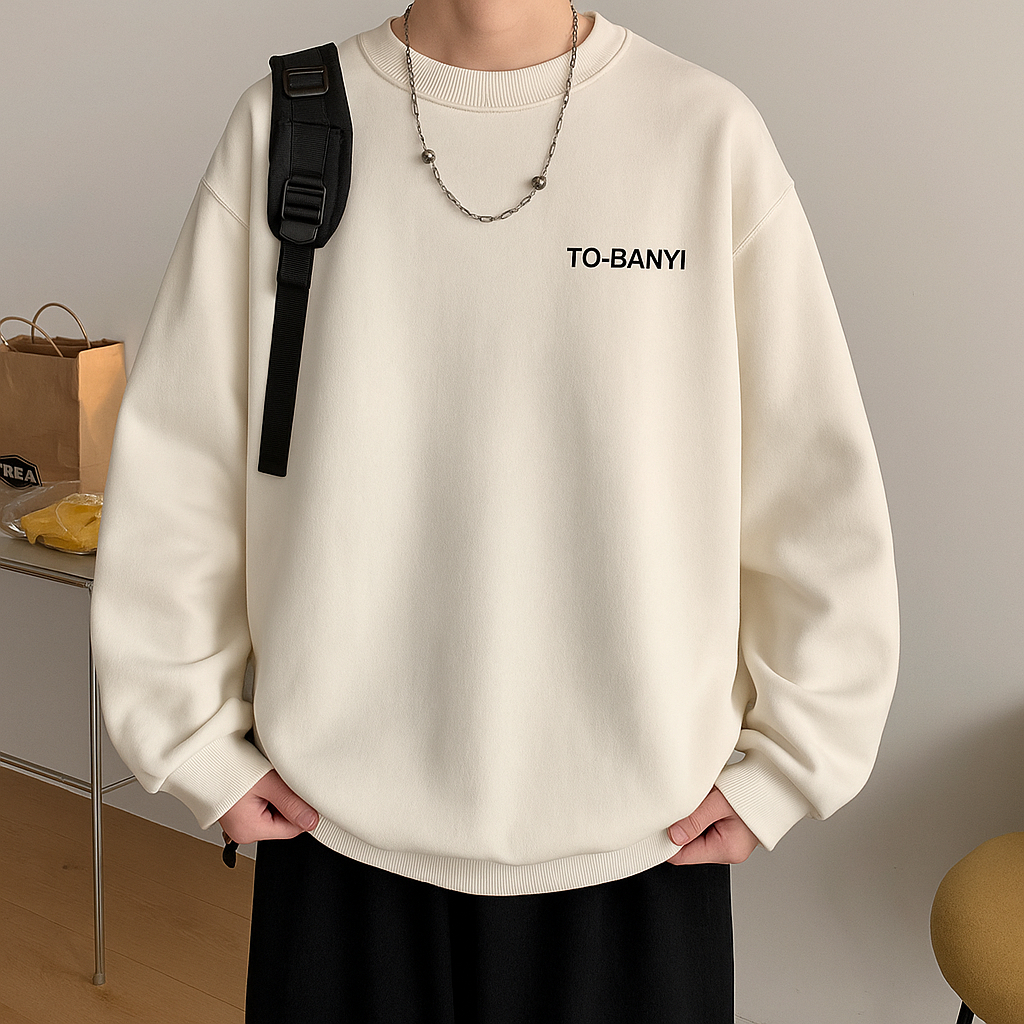 Moletom Casual Sweatshirt Oversized Moda Streetwear Clean Estilo ...