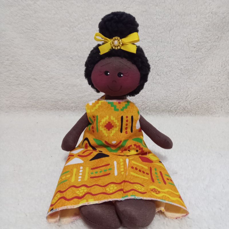 Boneca de pano Princesa negra | Shopee Brasil