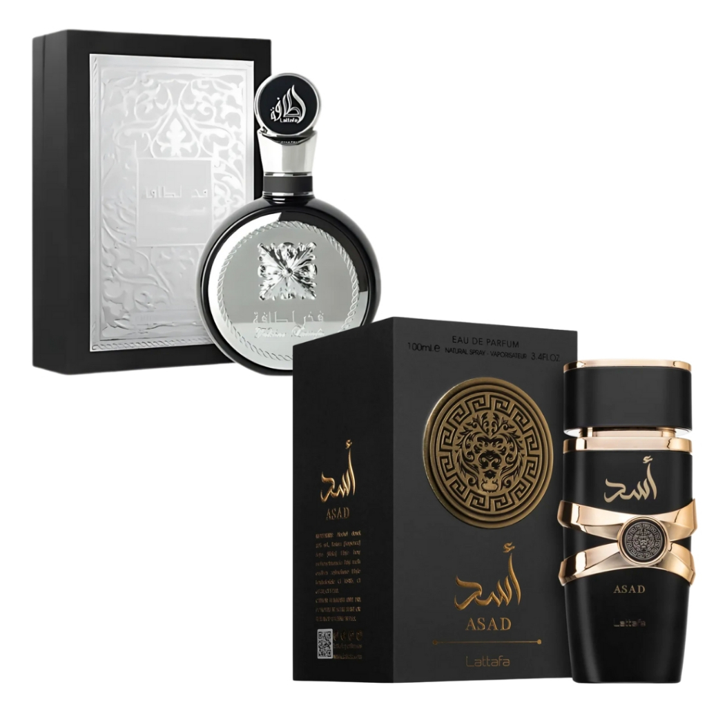 Perfume Masculino Lattafa Fakhar Black 100ML + Perfume Asad Preto 100Ml ...