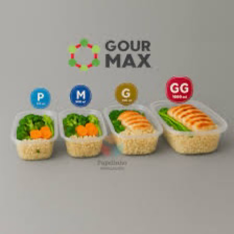 kit Potes GourMax Prafesta 350ml 500ml 750ml com tampa marmita fit 24 ...