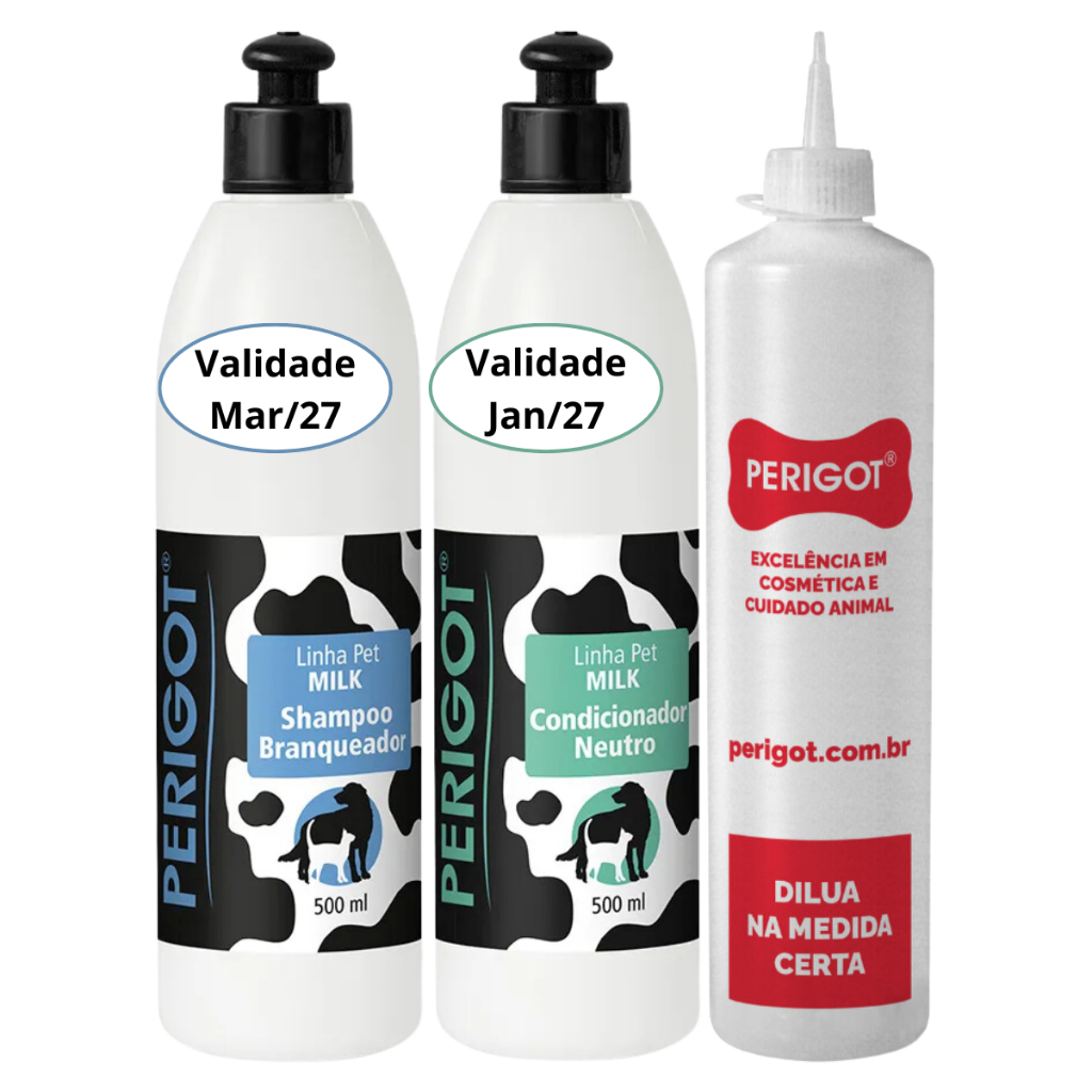 Kit Shampoo Branqueador Condicionador e Almotolia 600ml Perigot ...