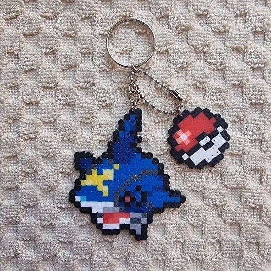 Chaveiro/ Ímã/ Broche Sharpedo - Pokémon - Perler Beads/ Hama Beads ...