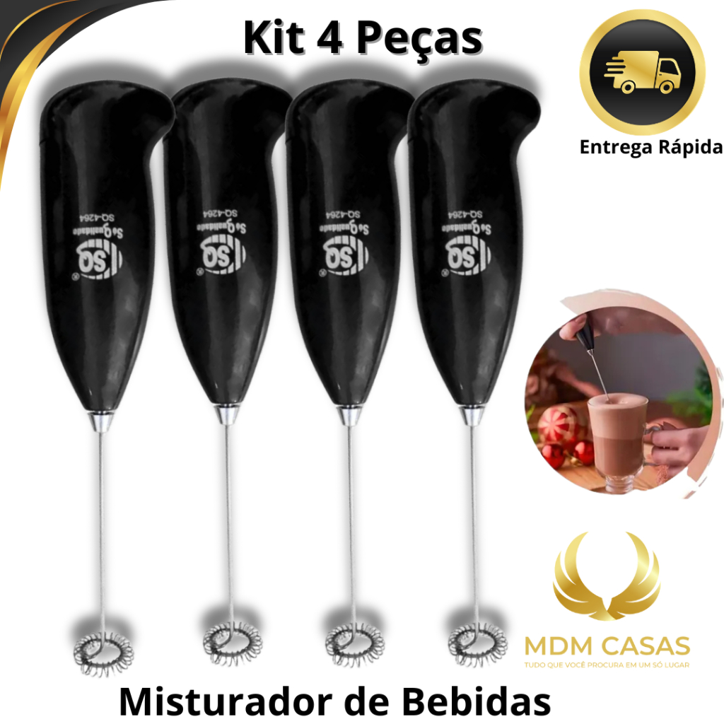 Kit 4 Mixer Misturador Profissional Mix Elétrico Sucos Milkshakes ...