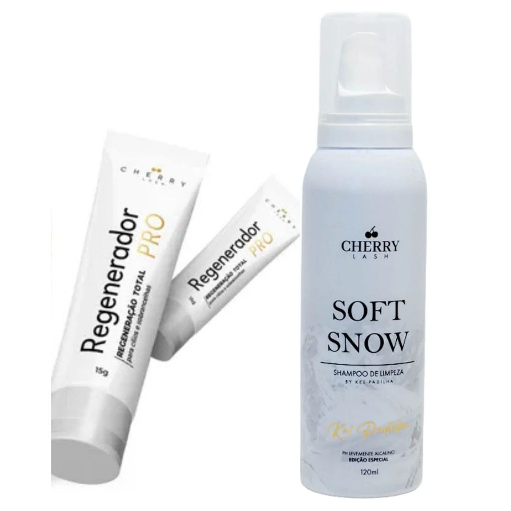 Kit Regenerador E Espuma De Limpeza Soft Snow Cherry Lash | Shopee Brasil