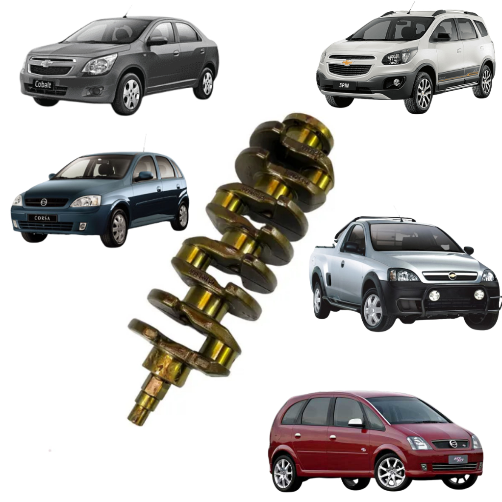 Eixo Virabrequim Montana Cobalt Corsa Meriva Spin 1.8 8V e 16V ...