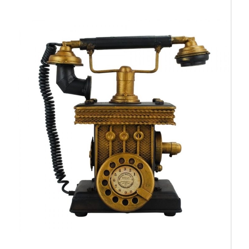 Telefone Preto Antigo Cofrinho 21x11x22cm Estilo Retrô - Vintage ...