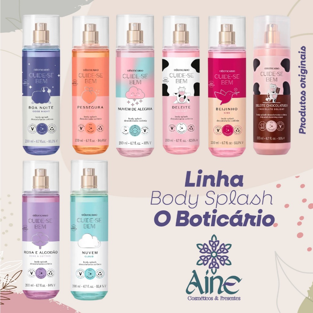 BODY SPLASH DES COLONIA O BOTICÁRIO 200ML PRODUTO ORIGINAL | Shopee Brasil