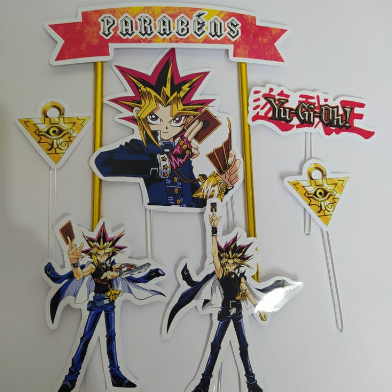 TOPO DE BOLO - YU GI OH - YUGI - ANIME - KIT - FANMADE | Shopee Brasil