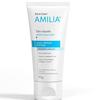 Amilia Talco Líquido Theraskin 80g ( Sem Caixa) | Shopee Brasil