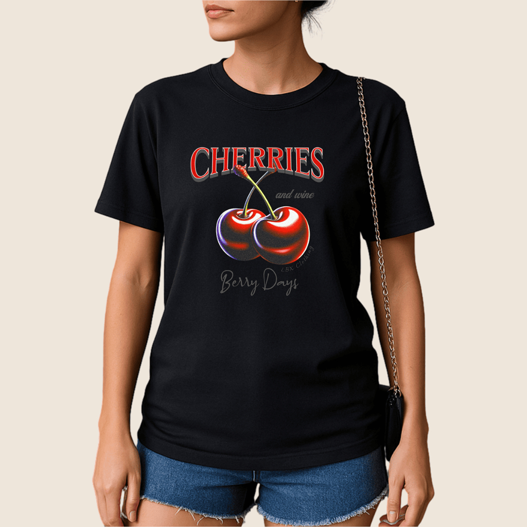 Camiseta Feminina T-shirt LBX Clothing Estampa Cherries 100% Algodão ...
